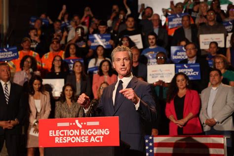 Defend Democracy Gavin Newsoms Rally Pushes Reform Sacramento Bee