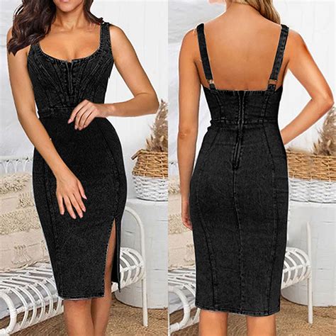Fulijie Swing Dress For Women Solid Color Short Sleeve Crew Neck