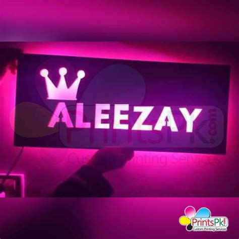 Name Frame With Led Light For Wall Decoration