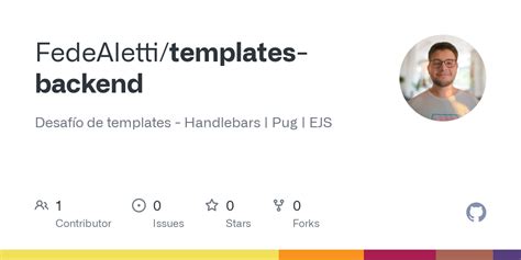 Github Fedealetti Templates Backend Desaf O De Templates Handlebars Pug Ejs