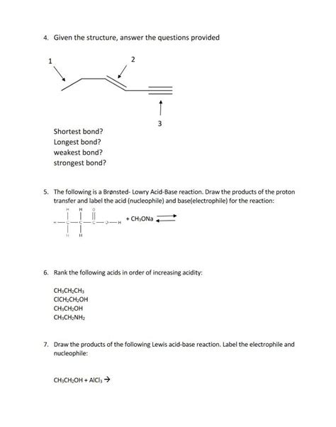 Solved Given The Structure Answer The Questions Provided Chegg