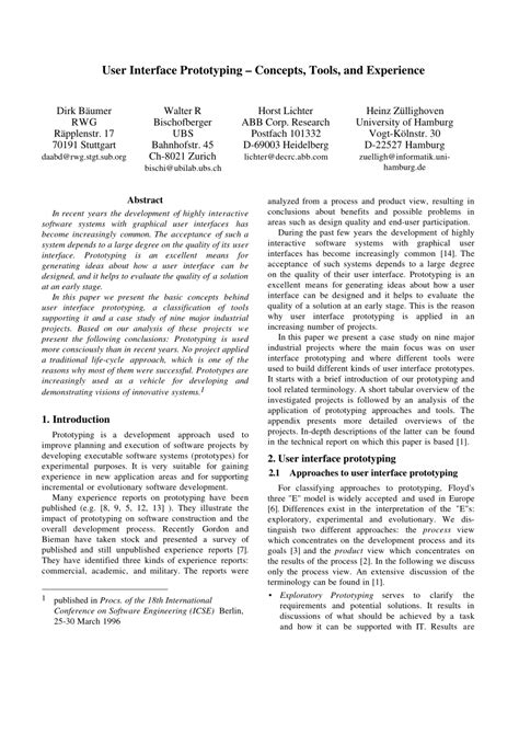 Pdf User Interface Prototyping Concepts Tools And Experience