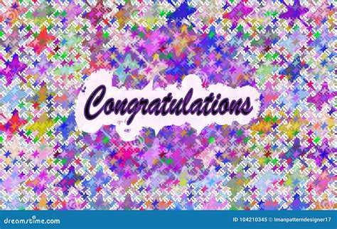 Greeting Card With Congratulation Text Festive Vector Background Stock Vector Illustration Of