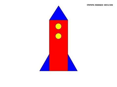 Preschool Rocket Ship Shapes