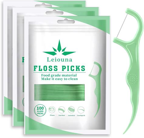 Baderke 200 Count Dental Floss Picks Bulk Non Breakable Dental Floss Flossers For