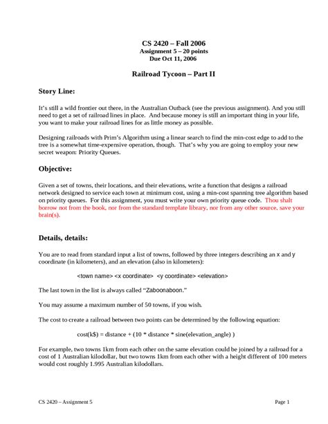 Homework 5 Practice Algorithms And Data Structures Cs 2420 Docsity