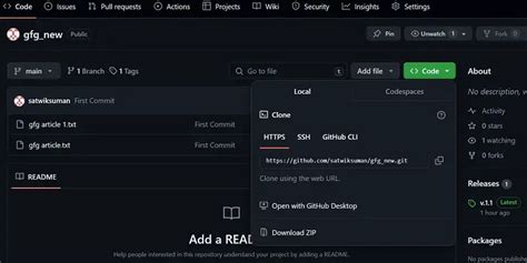 how to create a tag in a github repository geeksforgeeks
