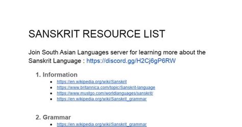 Resource List For Learning Sanskrit Rsanskrit
