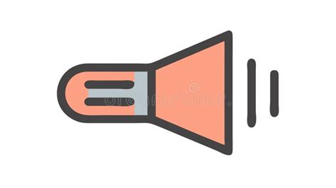 Red Outline Speaker Megaphone Icon Vector Illustration Vector Design Generative Ai Stock