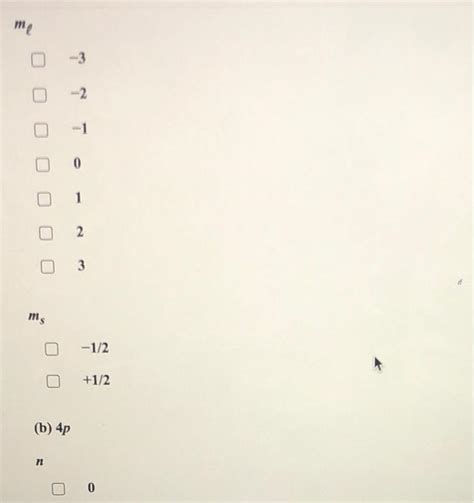 solved give all the possible values of the four quantum