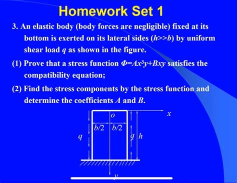 Solved Homework Set An Elastic Body Body Forces Are Chegg