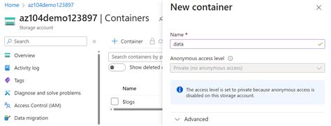 Lab Manage Azure Storage Azure Admin
