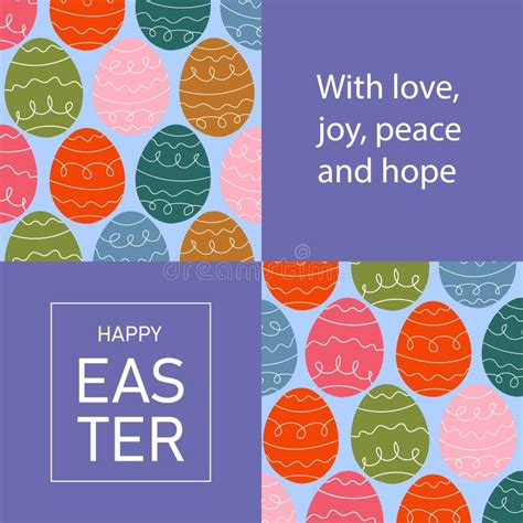 Happy Easter Card And Poster With Bright Easter Eggs Easter Banner