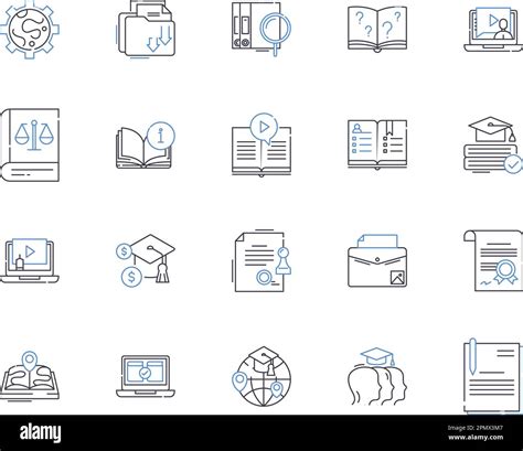 Adult Education Outline Icons Collection Adult Education Learning