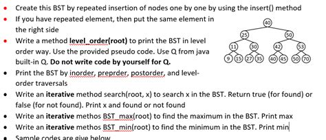 Solved Create This Bst By Repeated Insertion Of Nodes One