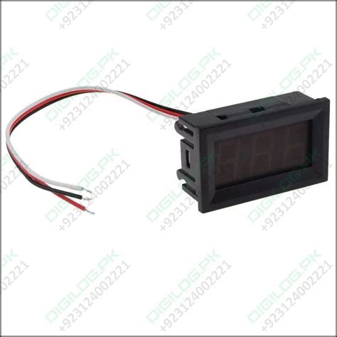 3 Wire Dc 4 To 30v Red Led Digital Voltmeter Module Panel Meter Digilog Pk