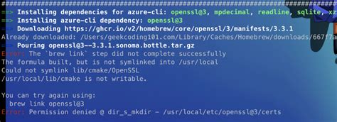 Install Azure Cli On Mac Geekcoding101
