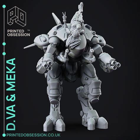 Dva And Meka Overwatch Fan Art 3d Model By Printedobsession On Thangs Image 3 Of 6