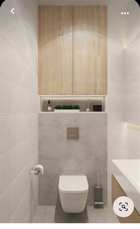 Туалет с нишей в ванной комнате