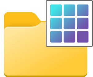 Windows Style Office Folder Icon Royalty Free Vector