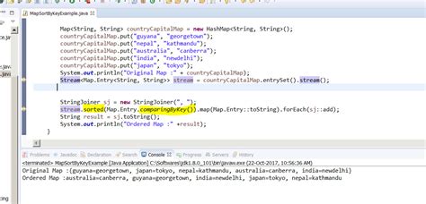 Sortedmap Java 8