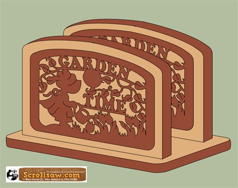 Garden Time Napkinletter Holder Pattern Woodworking Project Woodsmith Plans