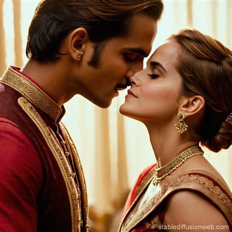 Emma Watson Kissing An Indian Prompts Stable Diffusion Online
