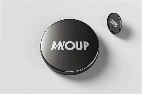 Glossy Button Pin Mockup Premium AI Generated Image