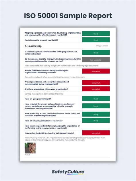Free Iso 50001 Checklist Pdf Safetyculture