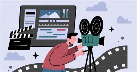 영화 카메라 앞에 서 있는 남자 벡터 Unsplash의 비디오그래퍼 이미지