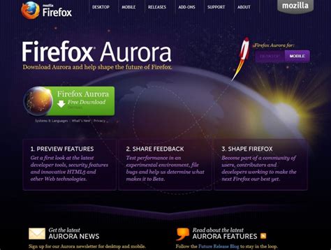 Télécharger Mozilla Firefox Aurora