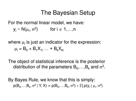 Set Up Of The Bayesian Regression Model Ppt Download
