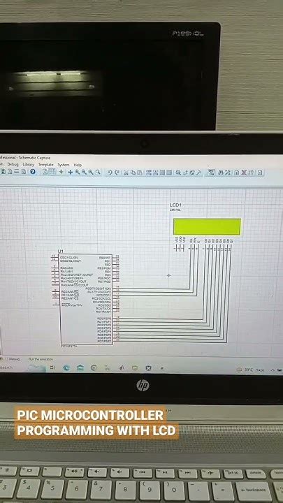 Pic Microcontroller Programming With Lcd Embedded Microchips Embeddedsystems Proteus Mplab