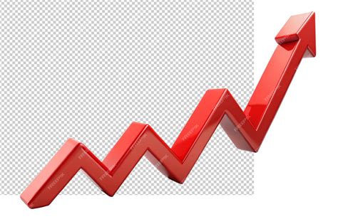 Red Curved Graph With Arrow Png Premium Ai Generated Psd