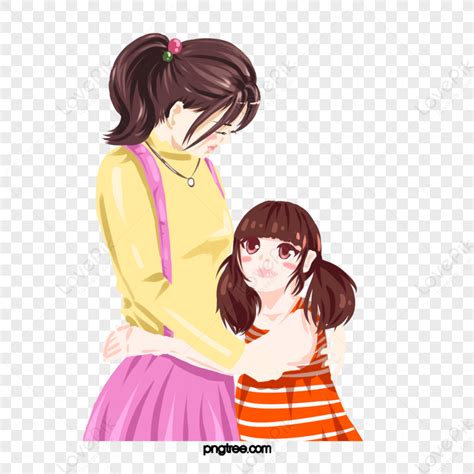 엄마와 딸 일러스트 여성 아기 Png 일러스트 무료 다운로드 Lovepik