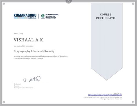 Cybersecurity Cryptography Networksecurity Coursera Kumaragurucollegeoftechnology
