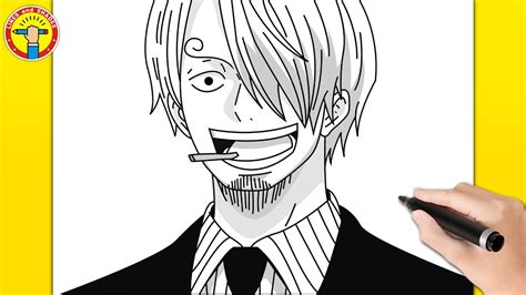 How To Draw Sanji Step By Step One Piece Easy Drawing Tutorial Youtube