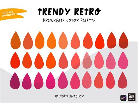 Procreate Color Palette Boho Colors Procreate Color Swatches Procreate