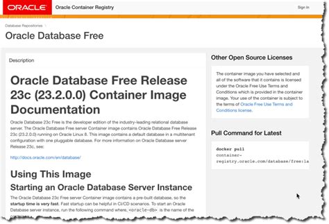 oracle database 23c free developer release on oke with portworx