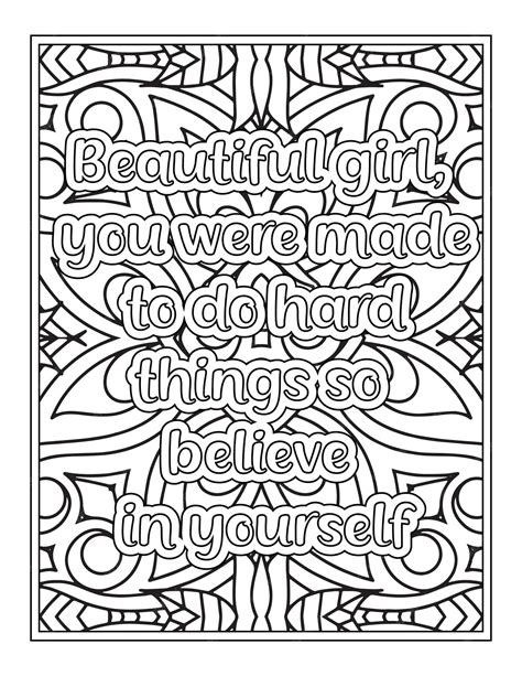 Premium Vector Strong Women Quotes Coloring Book Page For Adult