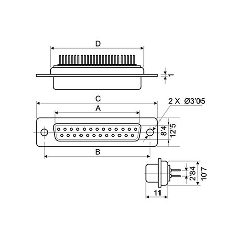 Electrónica Gimeno Conector DB Macho C Impreso º