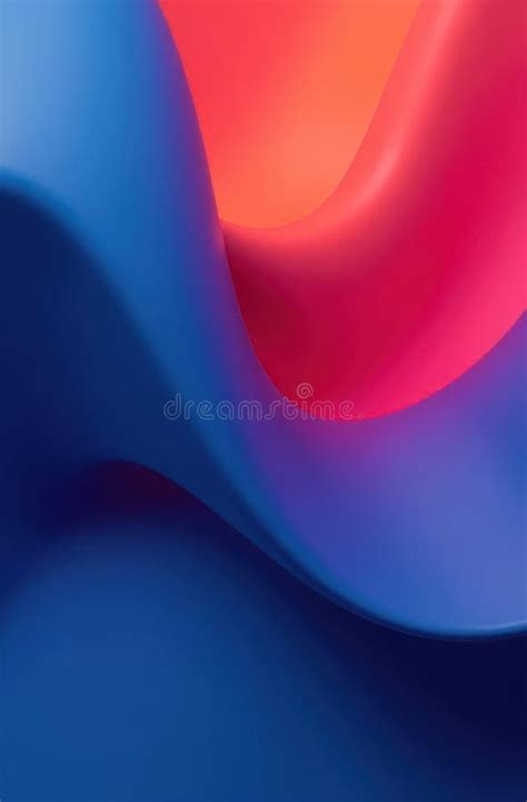 Abstract Blue And Red Shapes Creating Dynamic Visual Flow Stock