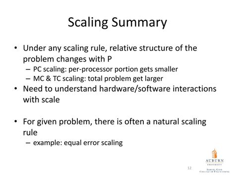 Auburn University COMP8330 7330 7336 Advanced Parallel And Distributed Computing Workload Driven
