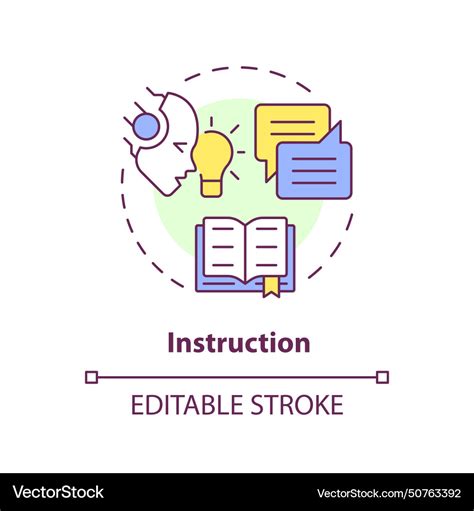 Instruction Multi Color Concept Icon Royalty Free Vector