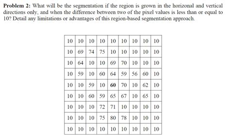 Solved Problem What Will Be The Segmentation If The Chegg