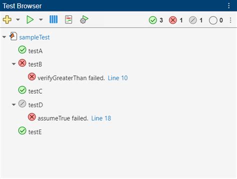 Test Browser Run Matlab Tests And View Results Matlab