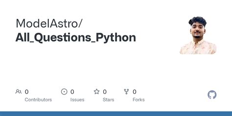 Github Modelastroallquestionspython