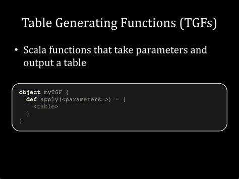 Ppt Tgfs Table Generating Functions Powerpoint Presentation Free