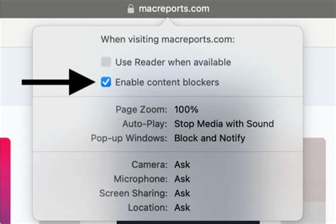 How To Disable Or Enable Content Blockers For A Website In Safari On Mac MacReports