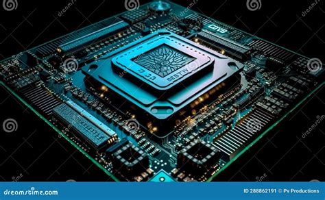 Advanced Technology Concept Visualization Circuit Board Cpu Processor